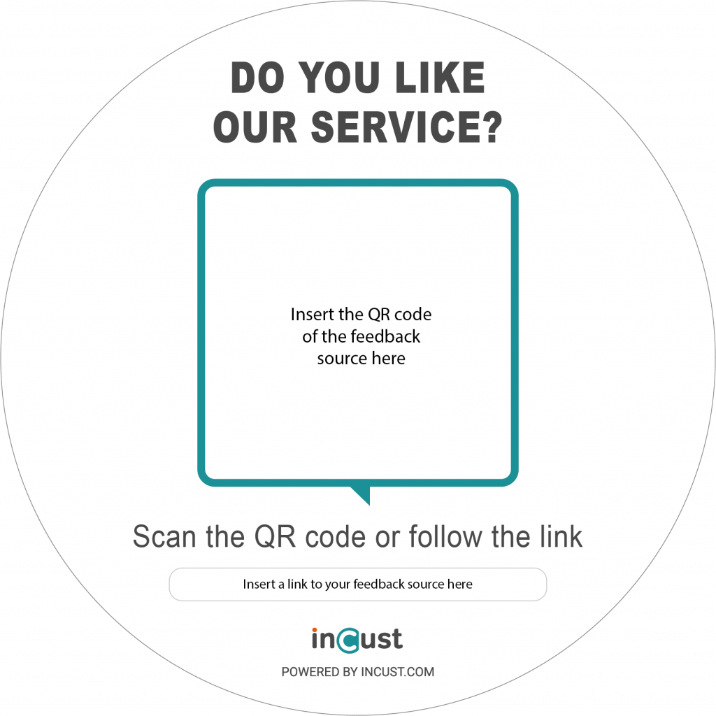 Print materials for QR-code placement – inCust Global