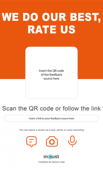 Print materials for QR-code placement – inCust Global