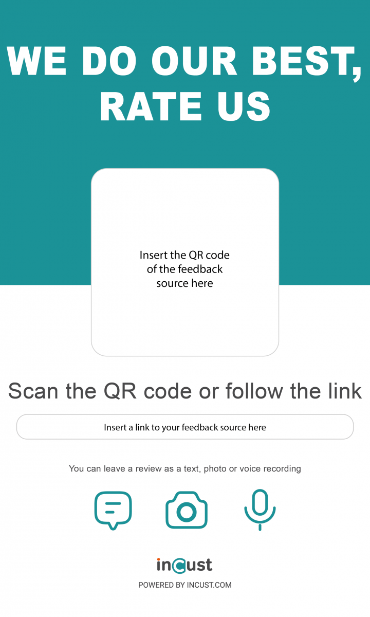 Print materials for QR-code placement – inCust Global